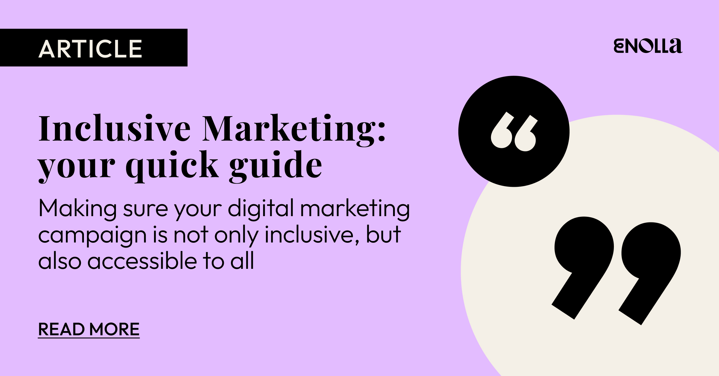Inclusive Marketing: your quick guide - Enolla Consulting